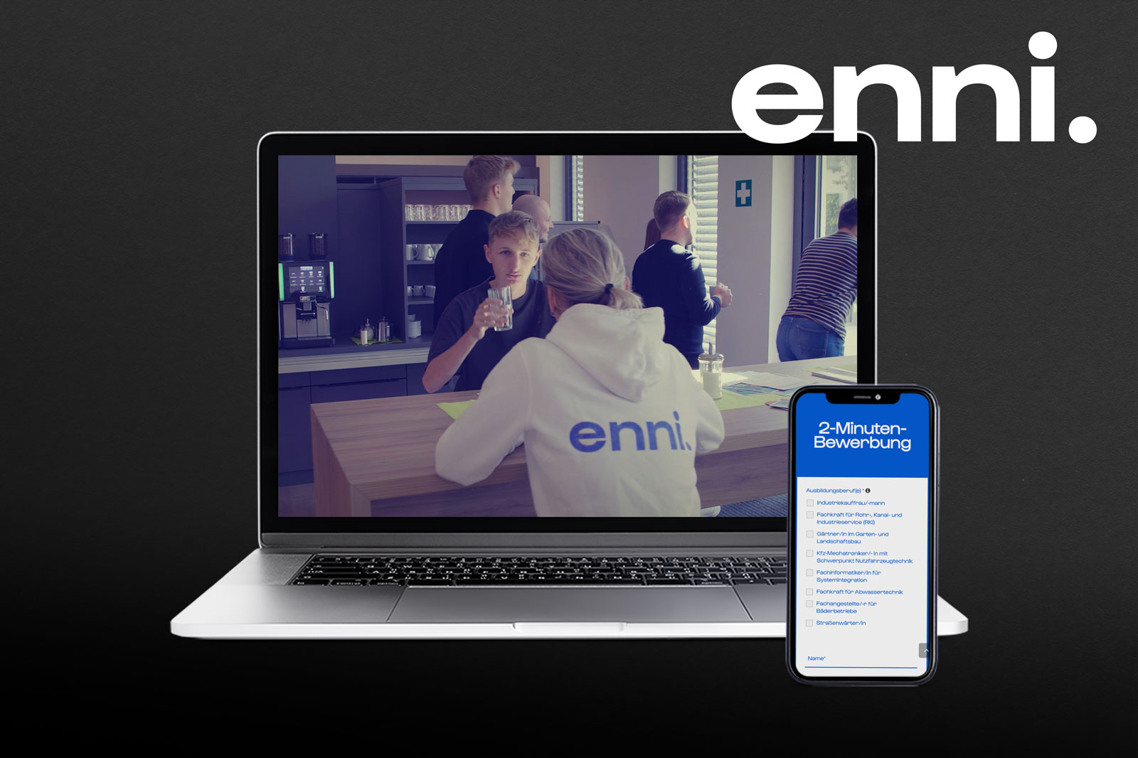 Enni Ausbildungskampagne #dufüruns #wirfürdich - standpunkt digital